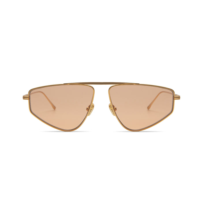 Riley in Gold Metal Amber Lens